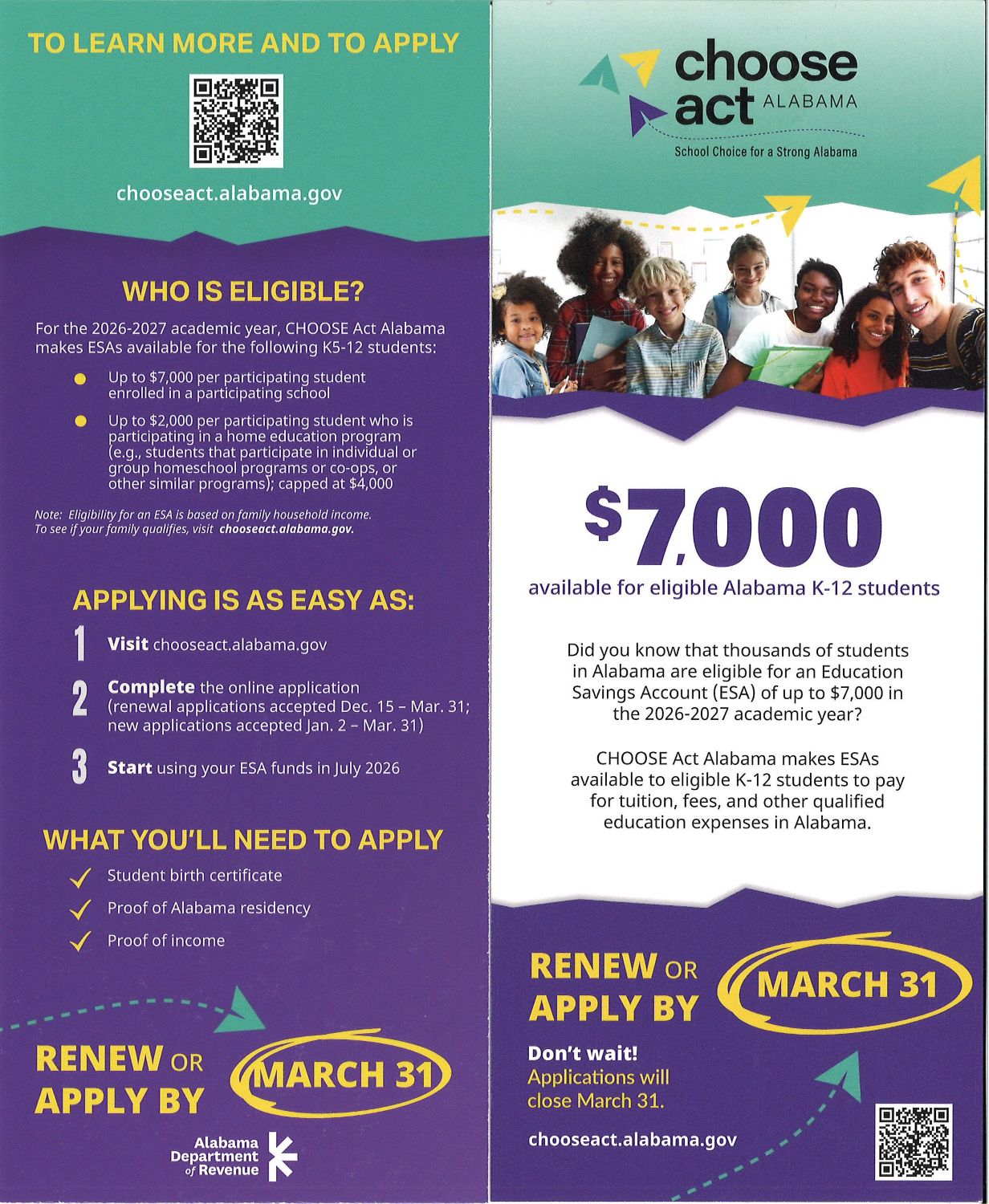 CHOOSE Act 2026 - Resurrection Catholic Missions of the South, Inc.